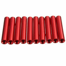Aluminum Standoffs 10mm -Red (1) – DM 3D Racing